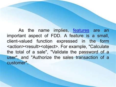 Feature Driven Development FDD PPTX Web Development Internet