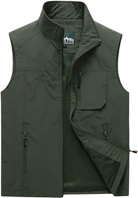 Gilets Waistcoats Leisure Vest Mens Summer Thin Multi Pocket Solid