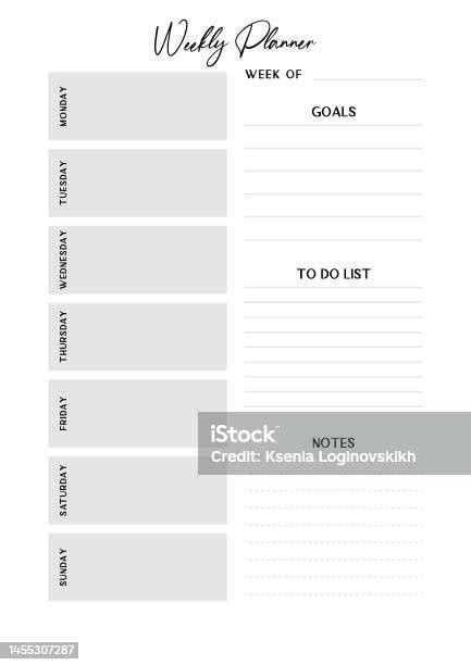 Bullet Journal Planner Habits Tracker Printable Template向量圖形及更多2024圖片