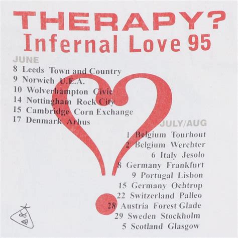 Original Vintage 1995 Therapy Infernal Love Tour Shirt Wyco Vintage