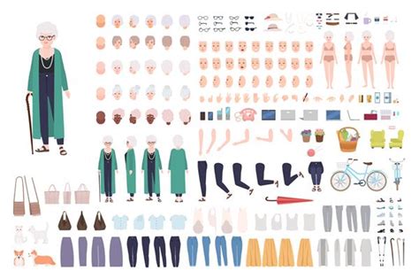 سازنده شخصیت پیرمرد مجموعه خلقت حالت های مختلف پدربزرگ مدل مو صورت پاها دست ها لباس ها لوازم