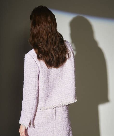 Grace Class（グレースクラス）の「ツイードフリンジジャケット（ノーカラージャケット）」 Wear