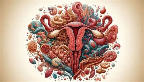 Intricate Biological Illustration Of Human Reproductive System Stock Illustration Illustration