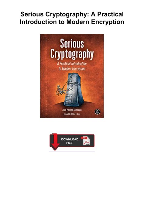 Downloadpdf Serious Cryptography A Practical Introduction To Modern