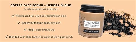 Upcircle Coffee Face Scrub Herbal Blend For Oily Combination Spot