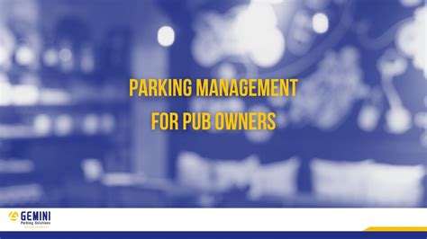 Streamline Your Pubs Parking With Ethical Digital Solutions Park