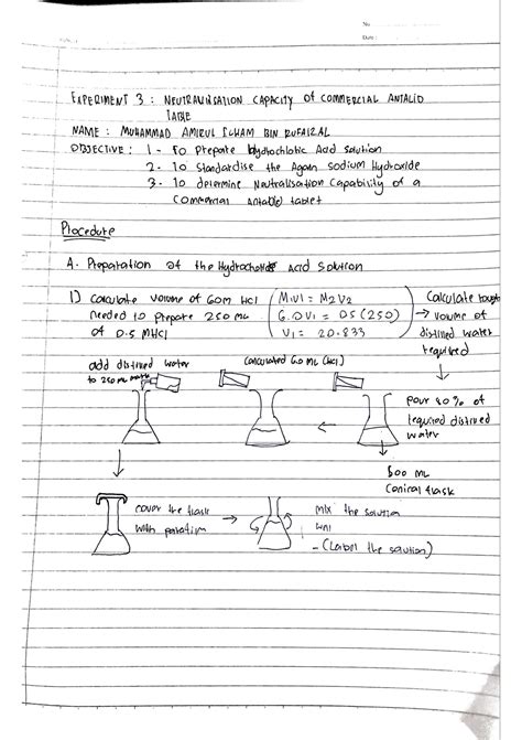 Chm 421 Jotter Experiment 3 2023105491 Muhammad Amirul Ilham Bin
