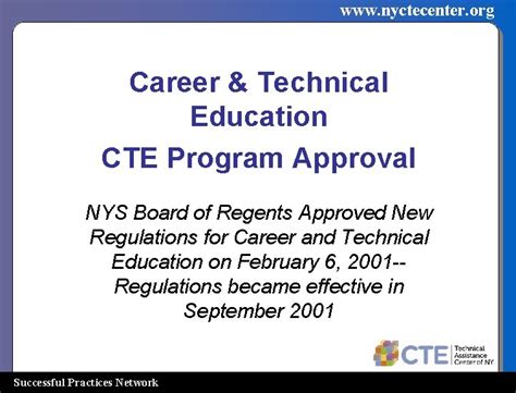 Nyctecenter Org Nys Cte Program Approval Process
