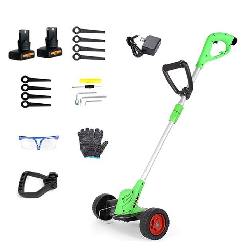 Buy Electric Lawn Mower 4000ma Rechargeable Garden Lawn Trimmer 2 In 1