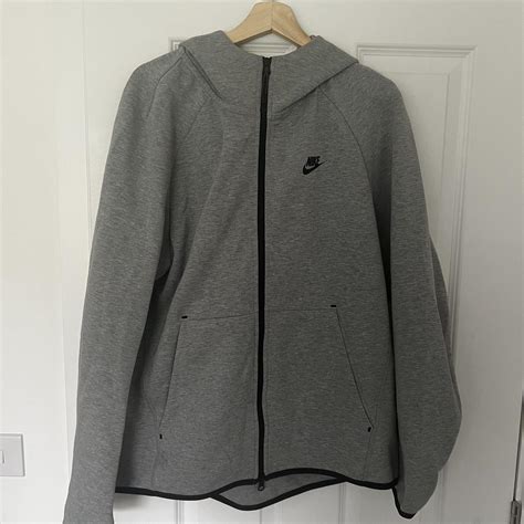 Grey Nike Tech Tracksuit Top Old Style Rarer To Depop