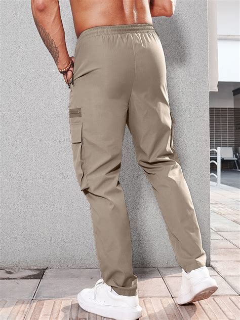 Manfinity Homme Men Flap Pocket Drawstring Waist Cargo Pants Shein Usa