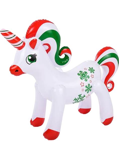 White Christmas Unicorn 24 Inflatable