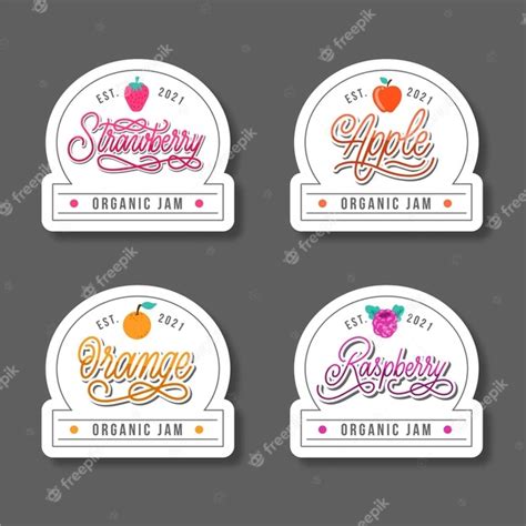 Free Vector Hand Drawn Jam Badges Collection