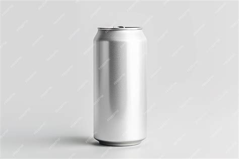 Grey Silver Can Mockup For Label Packaging Design Template Premium Ai