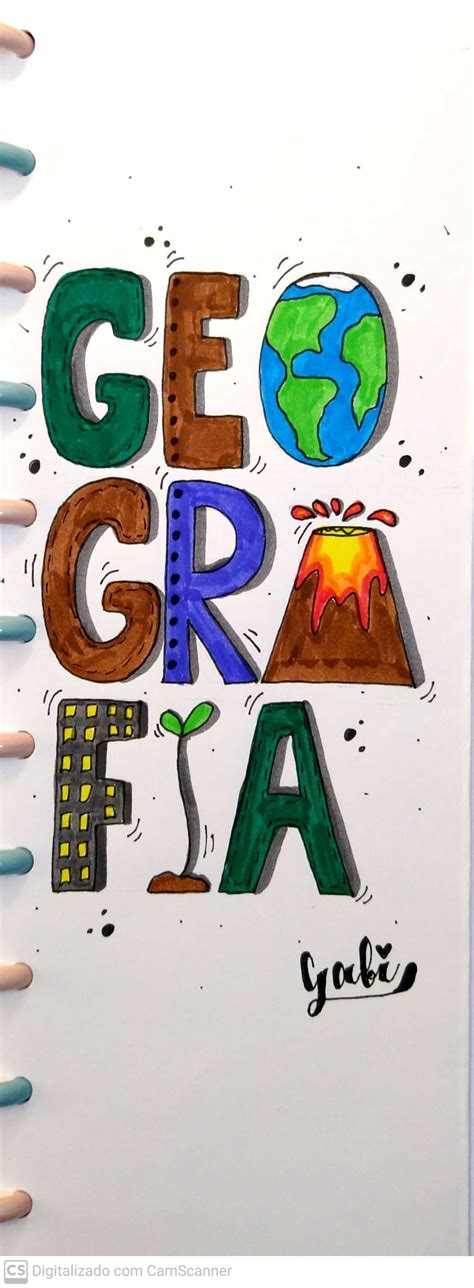 Capa De Caderno Geografia Capa De Caderno Geografialettering Mapa Images