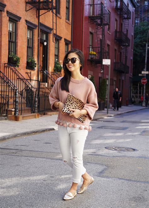 Pink Pom Pom Sweater Skirt The Rules Nyc Style Blogger