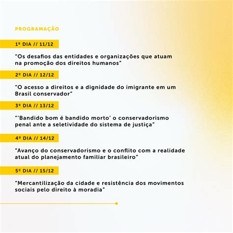 IX Semana De Direitos Humanos Do SAJU Acontece A Partir De Segunda