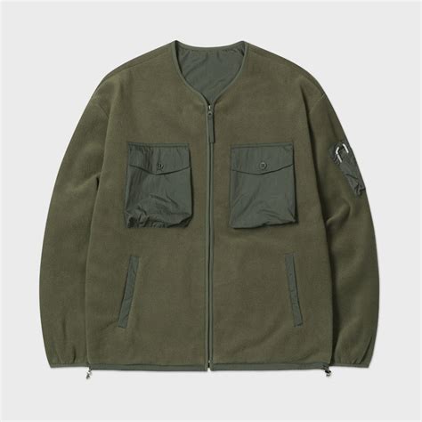 플리스 포켓 가디건 자켓 Khaki 감도 깊은 취향 셀렉트샵 29cm