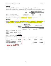 Week Process Costing And Operation Costing Activity Based Costing Docx BAO