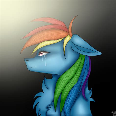 Crying Rainbow Dash By Featherrush On Deviantart