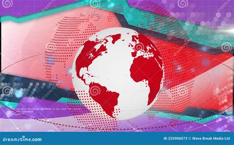 Animation Of Globe Over Network Of Connection Stock Video Video Of