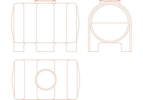 Tanque Cisterna En Dwg 448 Mb Librería Cad