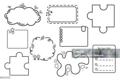 손으로 낙서 프레임 벡터를 그리는 검은 선 세트 인포 그래픽을 위해 흰색 배경에 고립 된 손으로 그린 디자인 요소 벡터 일러스트 레이 션 0명에 대한 스톡 벡터 아트 및