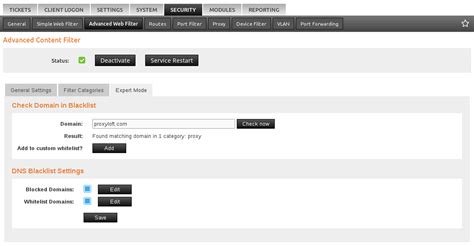 DNS Filter IACBOX Documentation