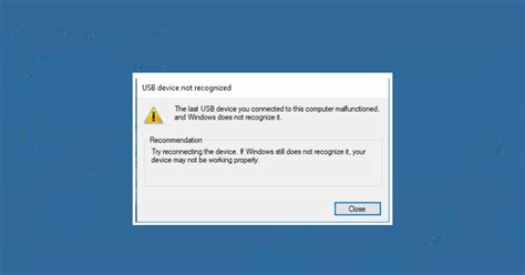How To Resolve The Usb Device Not Recognized Issue