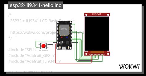 Esp32 Ili9341 Hello Ino Copy Wokwi ESP32 STM32 Arduino Simulator