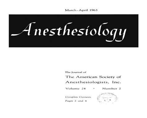 Anesthesiology