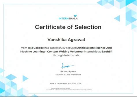 vanshika agrawal on linkedin ai machinelearning internship