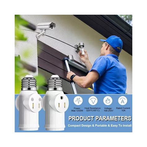 Buy Light Socket To Plug Adapter Pack Light Bulb Outlet Socket Adapter For Prong High