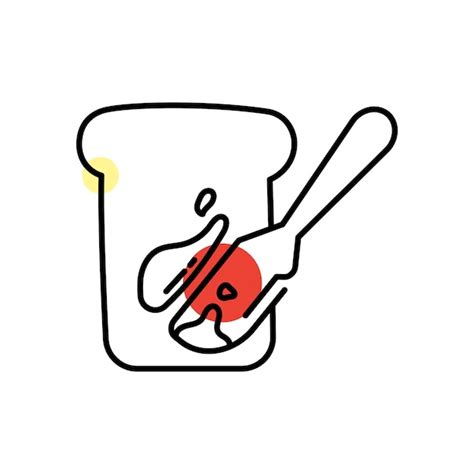 Premium Vector Jam Bread Icon