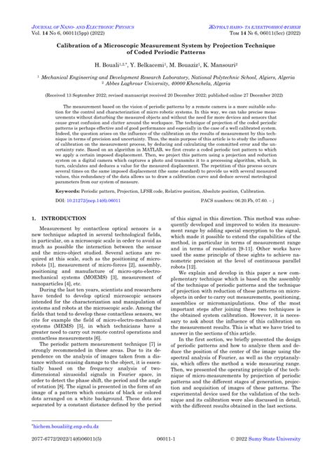 PDF Calibration Of A Microscopic Measurement System By Projection