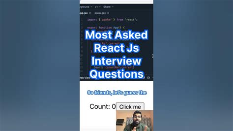 Most Asked React Interview Questions Shorts Javascript React Coding
