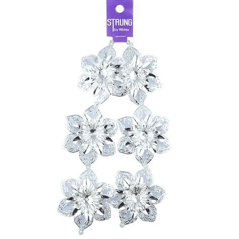Metal Alloy 3d Flower Shape Strung Bead Available In 2 Colours