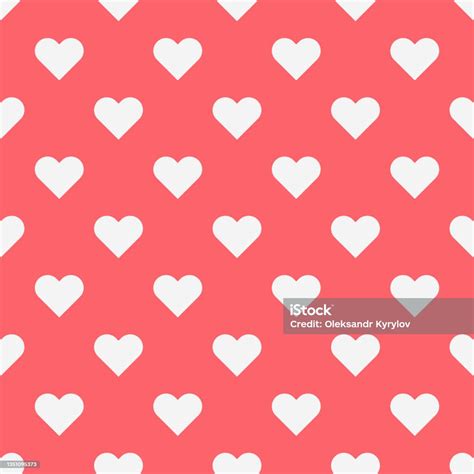 간단한 하트 원활한 벡터 패턴 발렌타인 데이 배경 하트로 만든 끝없는 질감의 플랫 디자인 0명에 대한 스톡 벡터 아트 및 기타 이미지 Istock