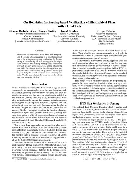 pdf on heuristics for parsing based verification of hierarchical plans with a goal task