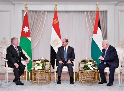 Sisi Abdullah Ii Abbas Summit Condemns ‘settler Terrorism Stresses