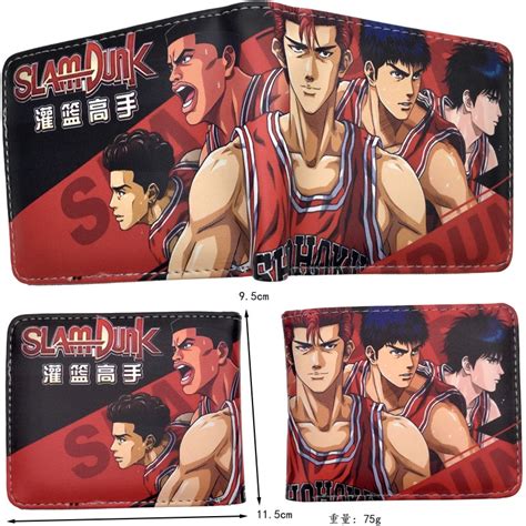 Slam Dunk Sakuragi Hanamichi Kaede Rukawa Akagi Takenori Colorful Pu Short Wallet Hisashi Mitsui