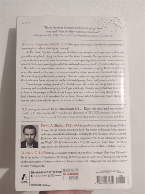 Lifespan By David Sinclair Hobbies And Toys Books And Magazines Fiction And Non Fiction On Carousell