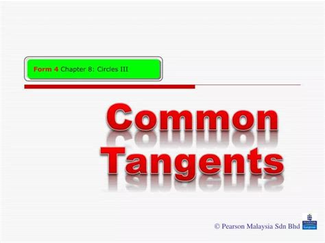 PPT Common Tangents PowerPoint Presentation Free Download ID