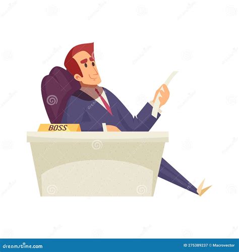 Cartoon Boss Illustration Stock Vector Illustration Of Concept