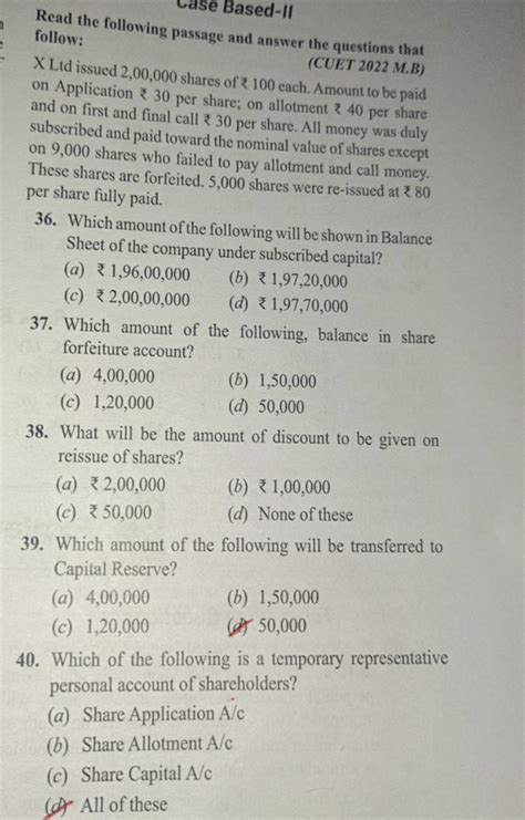 Read The Following Passage And Answer The Questions That Follow Xltd Iss