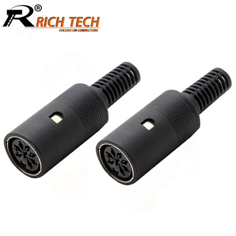 Разъем 8 din: KLS1-294-M-08-B, Разъем mini DIN 8 pin "шт" пластик на кабель