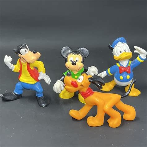 Disney Toys Vtg Walt Disney Productions Mickey Minnie Goofy Donald Pluto Lot Of Hong Kong