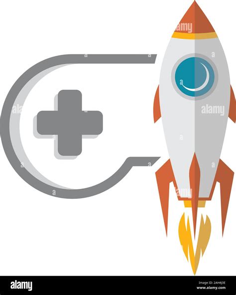 Rocket Game Console Turbo Speed Joystick Controller Vector Stock Vector