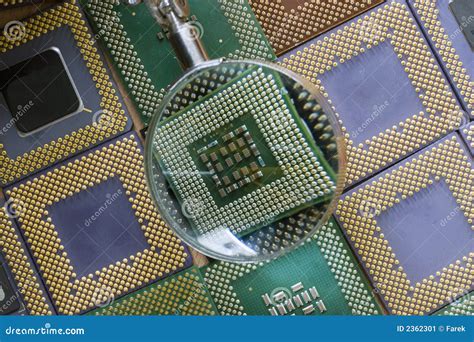 Computer CPU Chips Stock Image Image Of Semiconductor 2362301