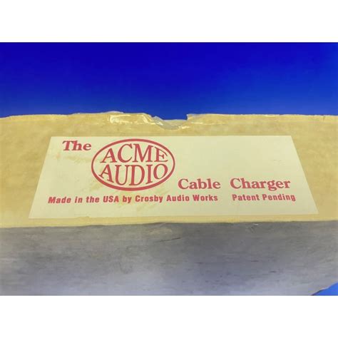 Acme Audio Entec Cable Charger By Crosby Audio Works Set Of 4 Cables